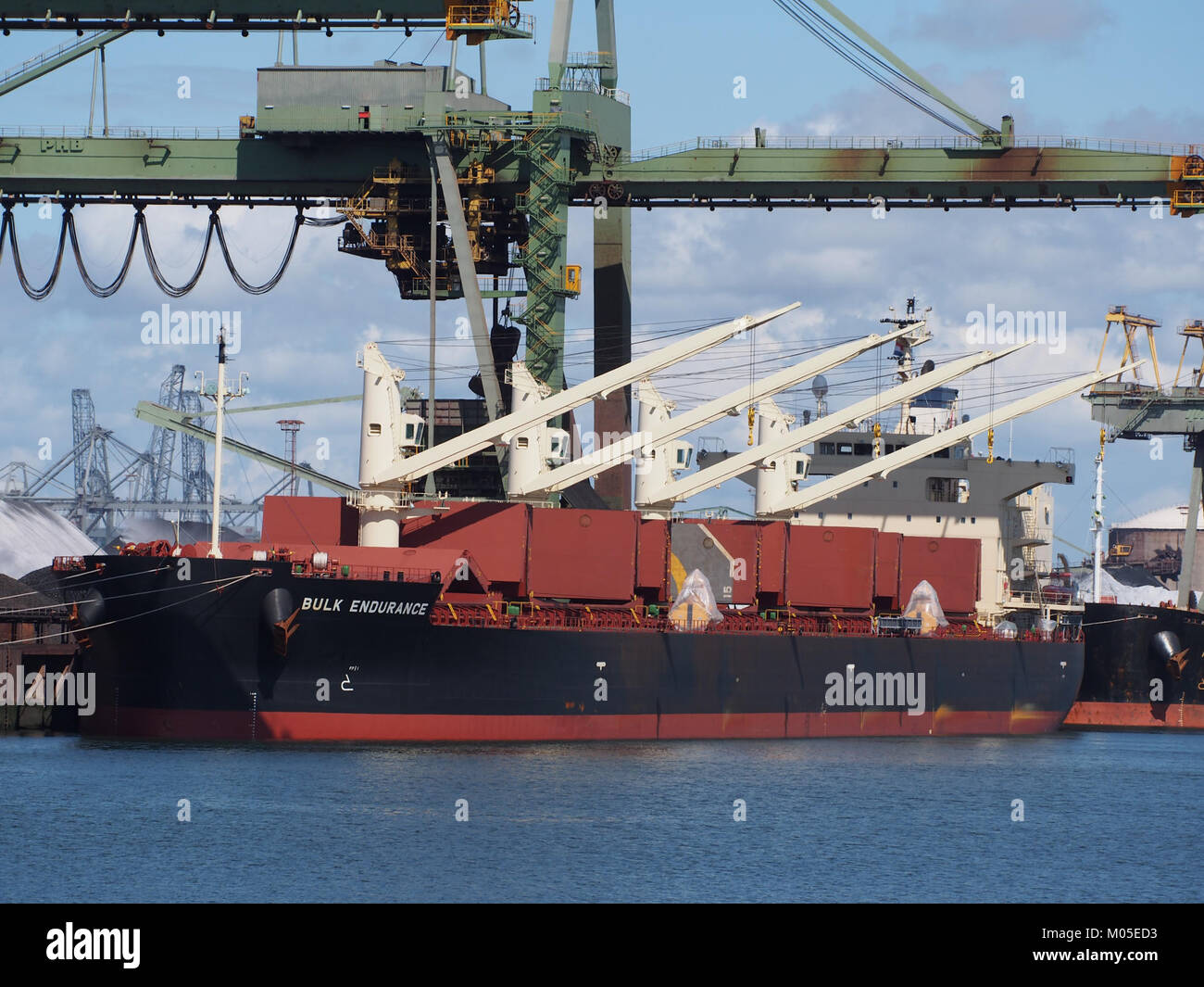The Bulk Endurance, a 2016-built ship, is pictured docked at ...