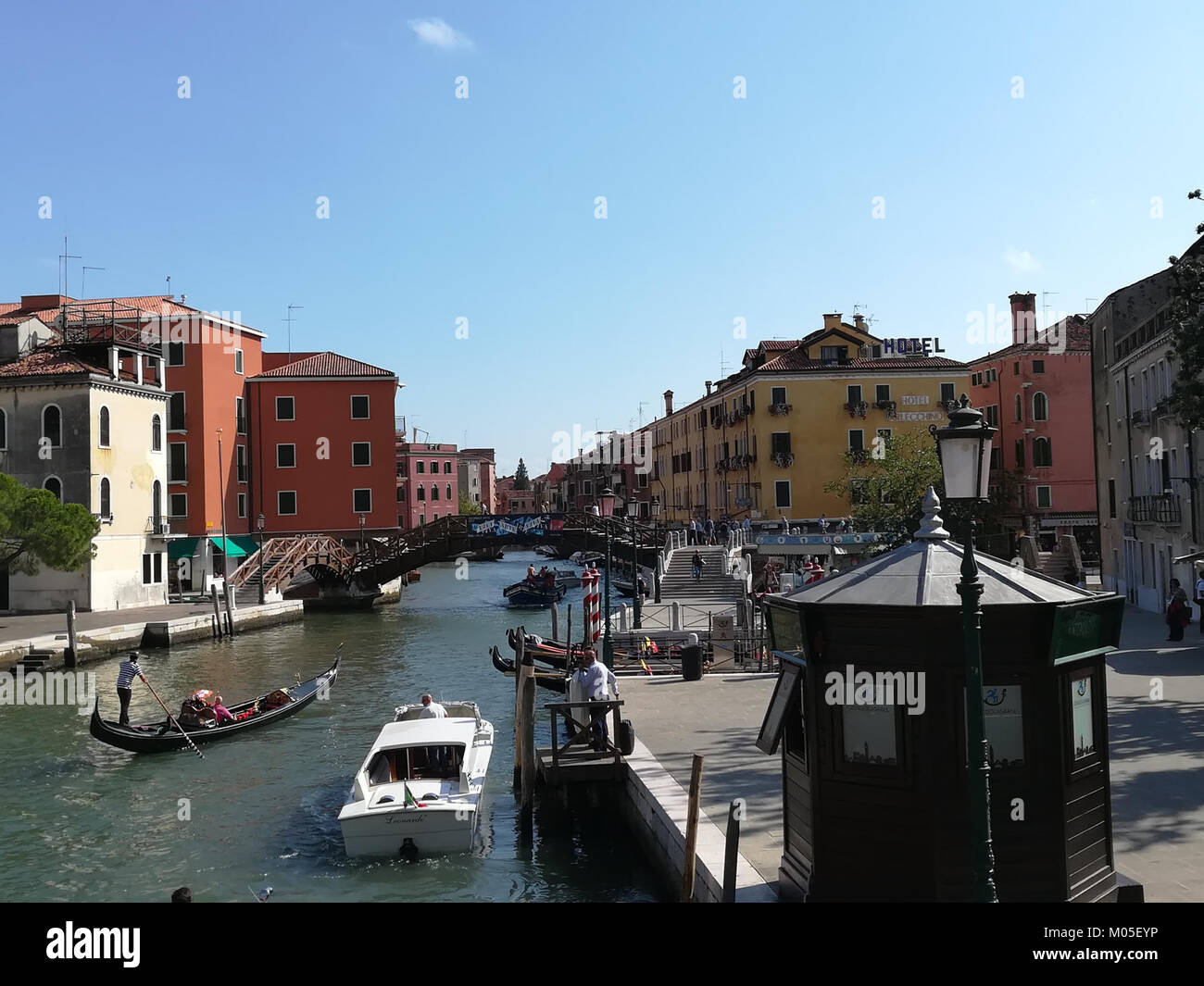 A scenic view of one of Venice's famous canals, capturing the intricate ...