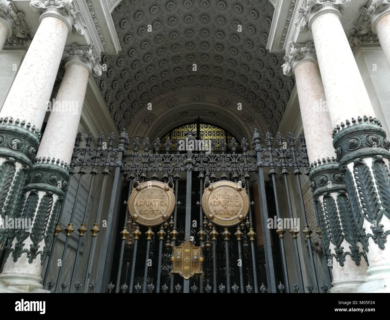 This image shows a building in Trieste, Italy, capturing its ...
