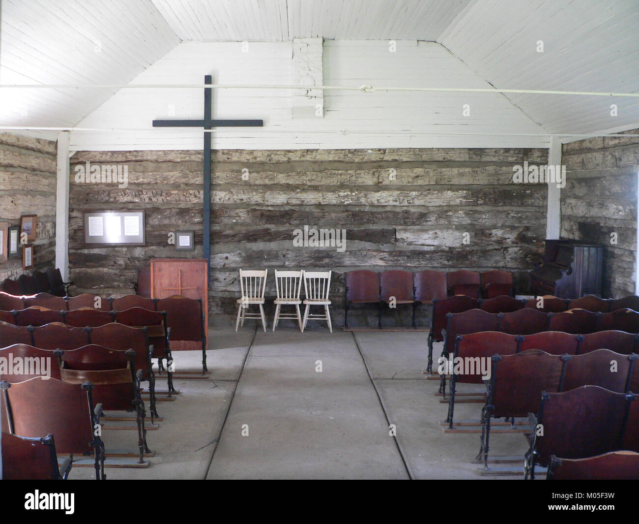 The interior of Brown Earth Church showcases its historical and ...