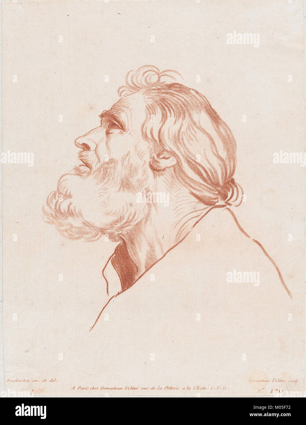 This bust portrait of a bearded man is a classical piece housed at the ...