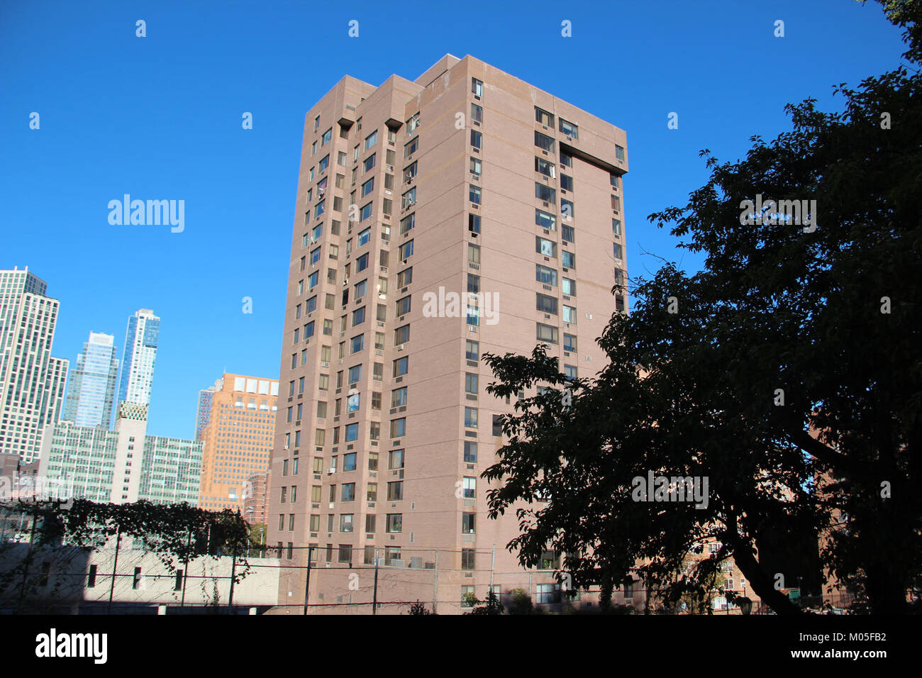 This image shows the Brooklyn Hospital Center as seen from Fort Greene ...