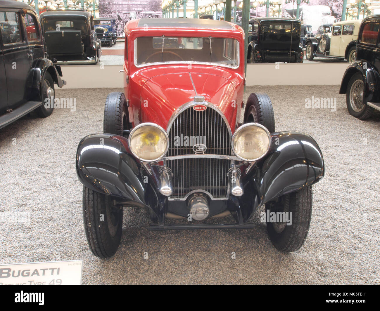 Photograph of a 1934 Bugatti Berline Type 49, highlighting the design ...