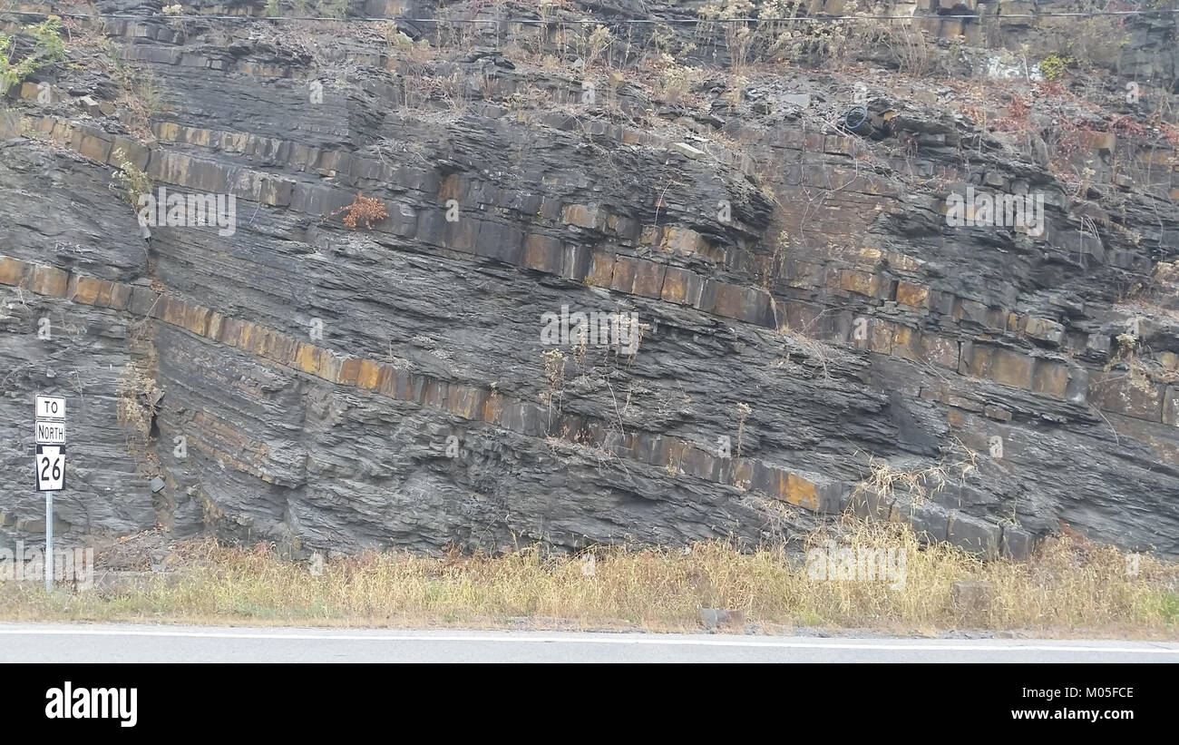 Brallier Formation Route 26 Huntingdon Pennsylvania Stock Photo - Alamy
