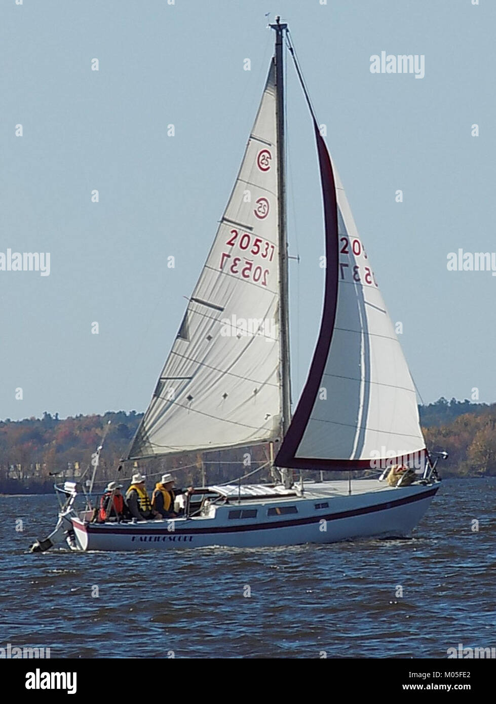 Cal 25 sailboat Kaliedoscope 1643 cropped Stock Photo - Alamy