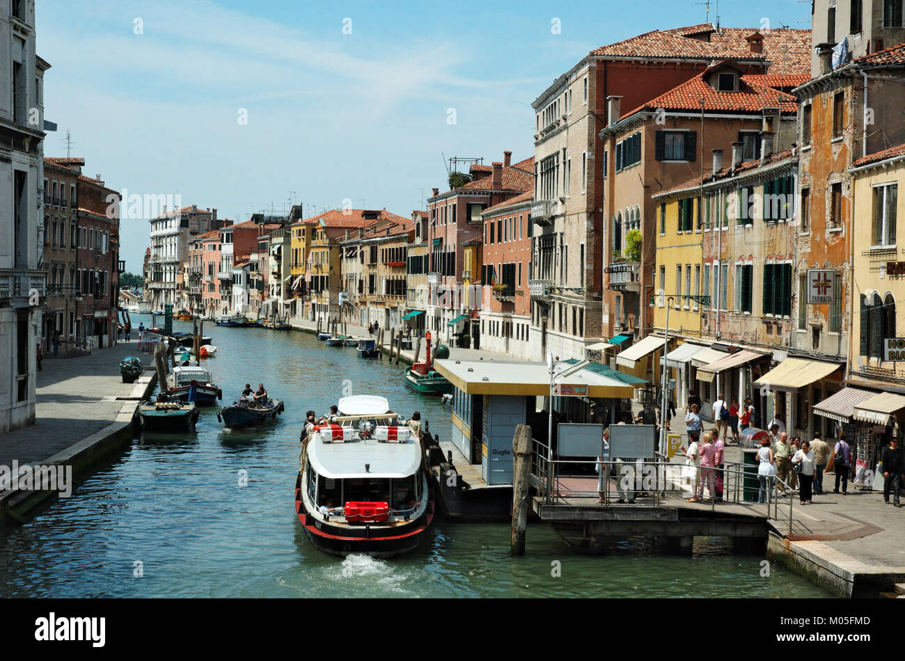 The Canale di Cannaregio is a prominent waterway in Venice, Italy ...