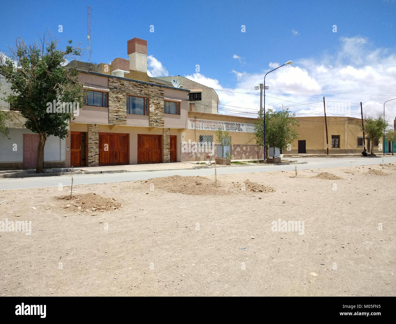 This image depicts buildings in La Quiaca, a town located on the border ...