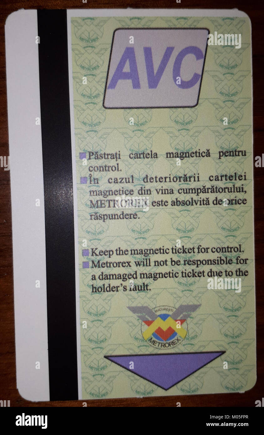 This image shows a metro ticket from Bucharest, Romania, dating back to ...