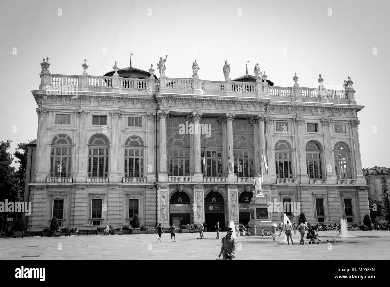 Turin, Italy: royal residence Palazzo Madama and historical palaces in ...