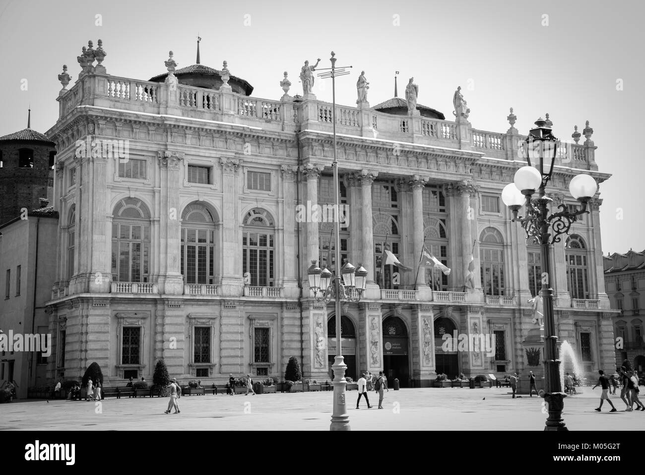 Turin, Italy: royal residence Palazzo Madama and historical palaces in ...