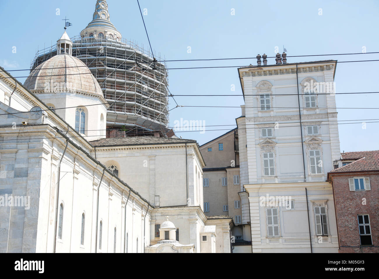 Turin, Italy: historical monuments in the city center such as ...
