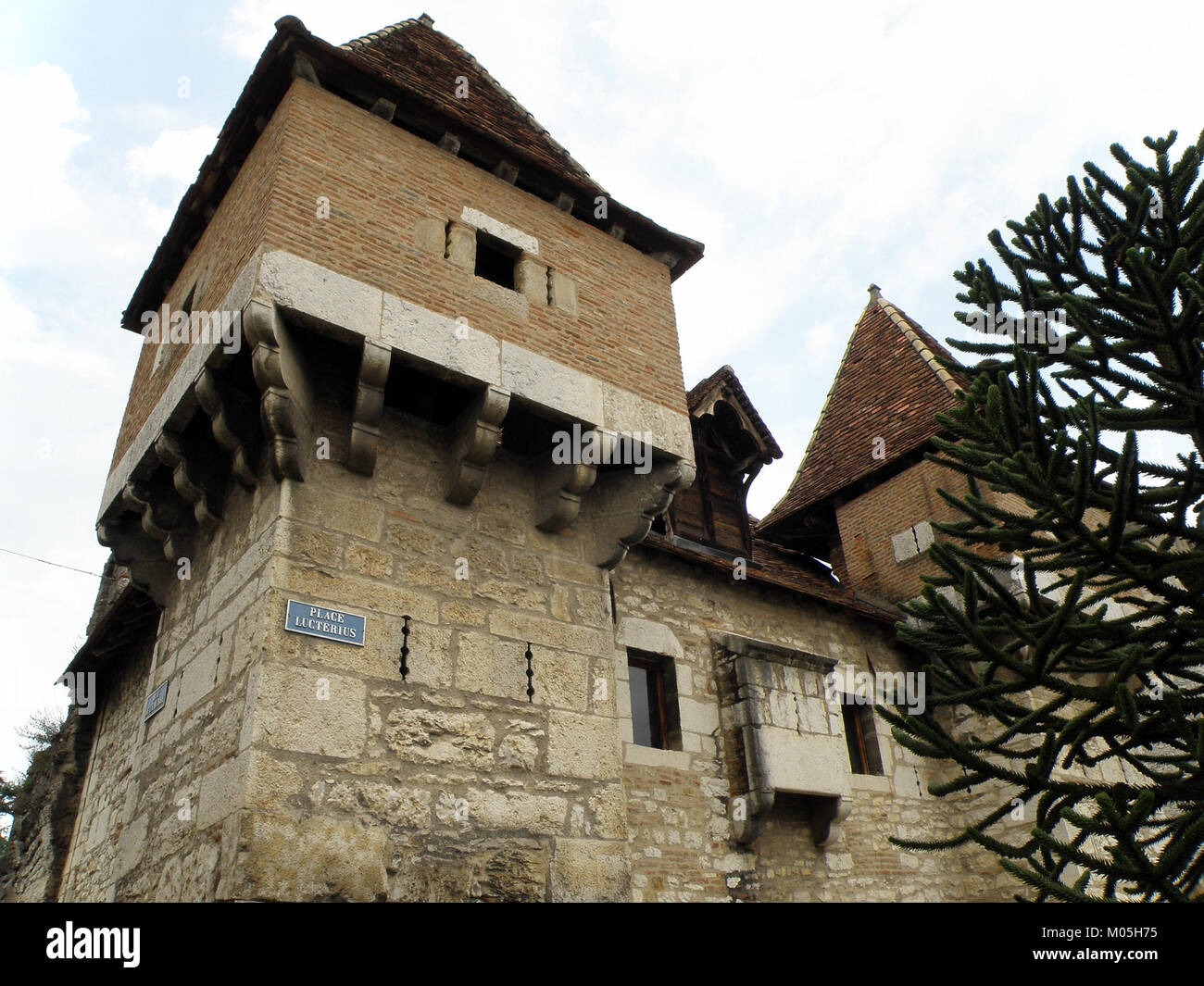 The Barbacane in Cahors, France, is a medieval fortress structure that ...