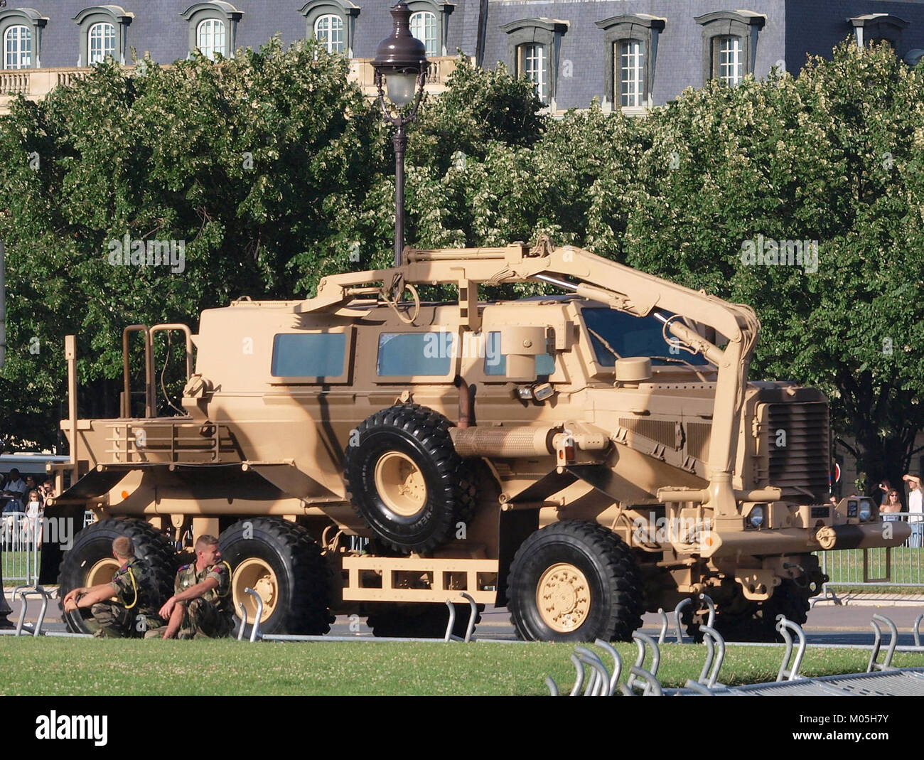 The Buffalo MRAP (Mine Resistant Ambush Protected) vehicle is designed for military use ...