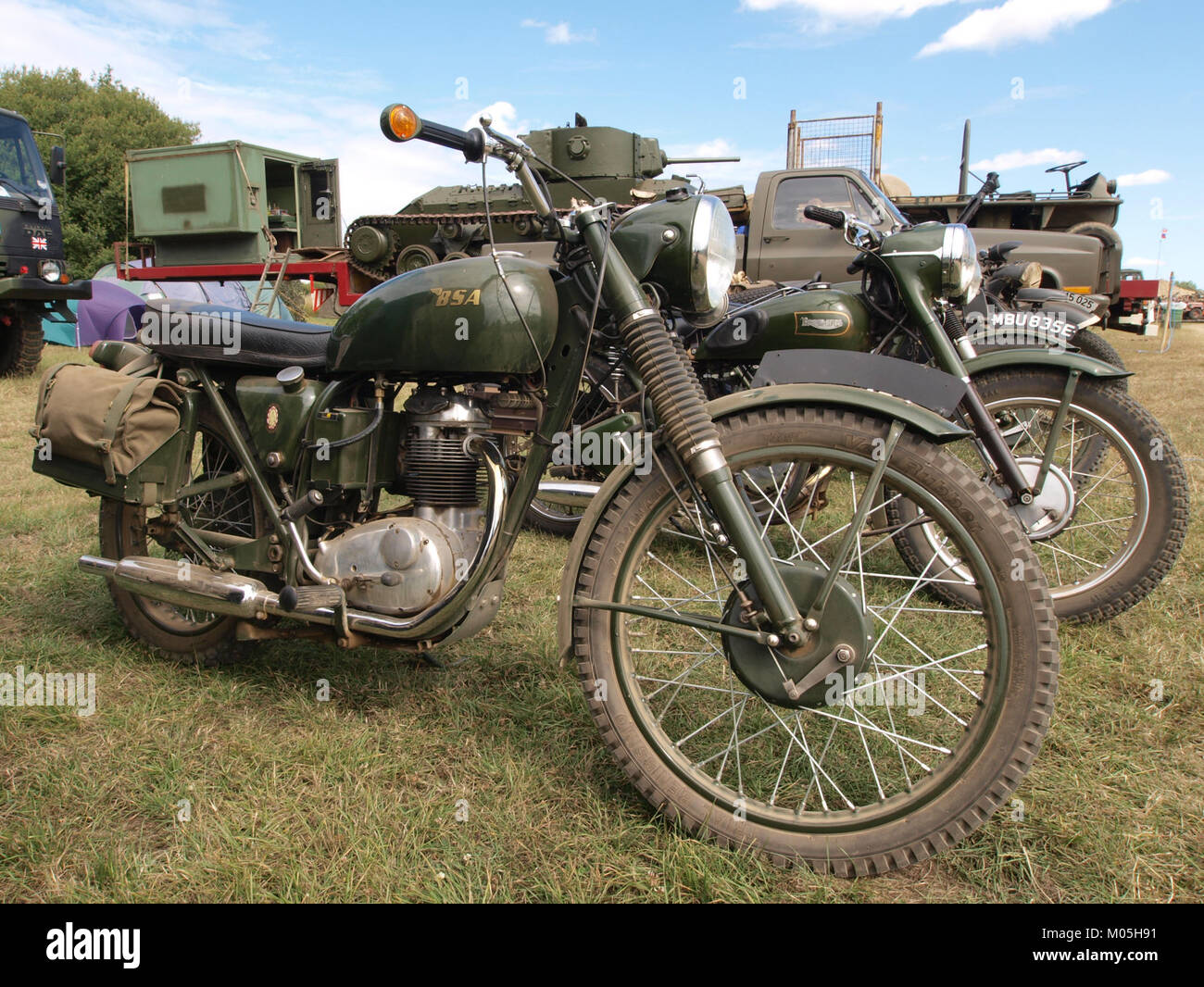 A BSA military motorcycle, featured at the 2010 War & Peace Show ...