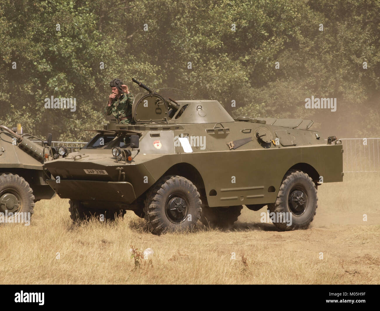 The BRDM-2, an amphibious armored reconnaissance vehicle from 1964, was ...