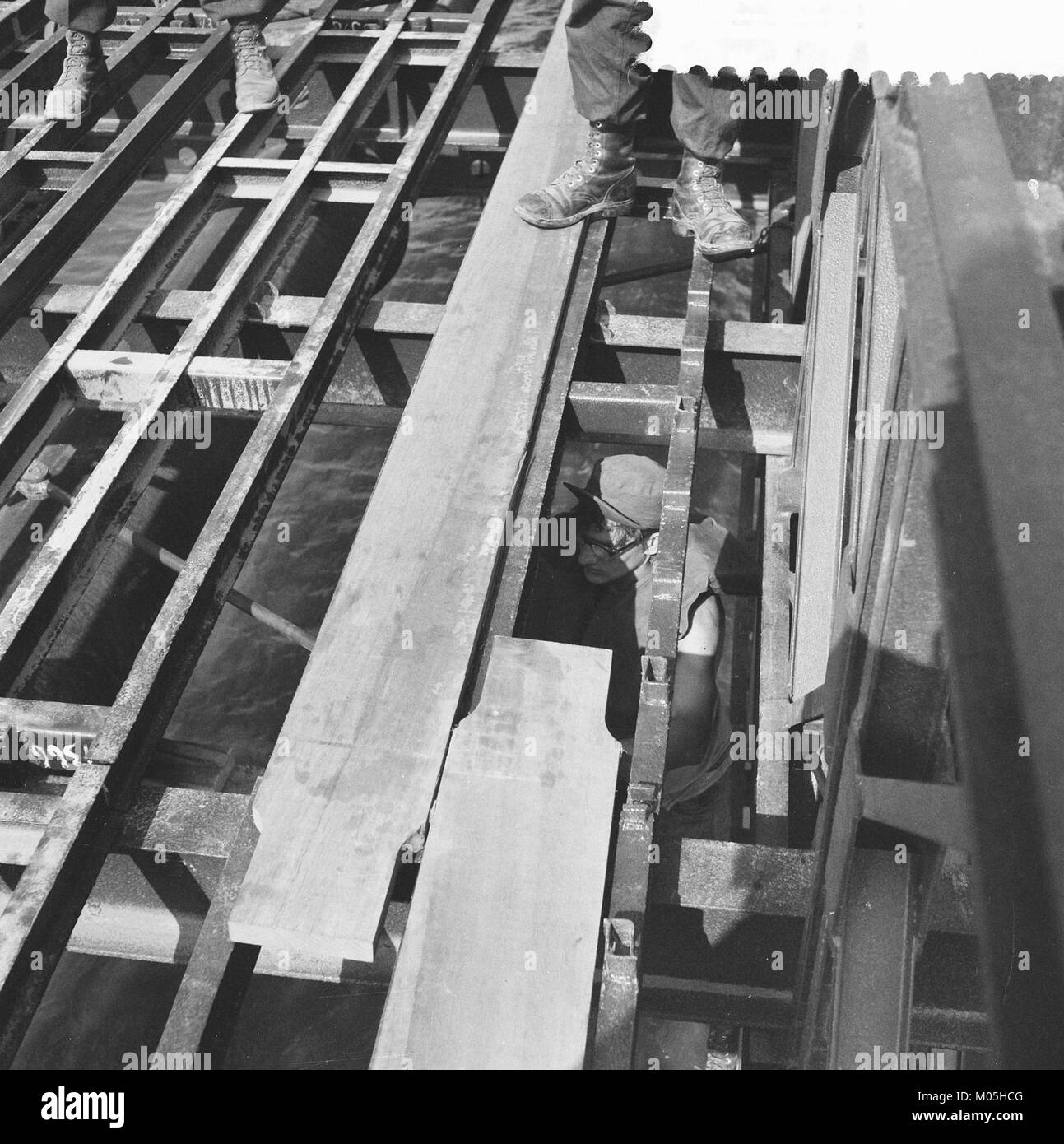 The Bailey bridges constructed in the Haringvliet region of the ...