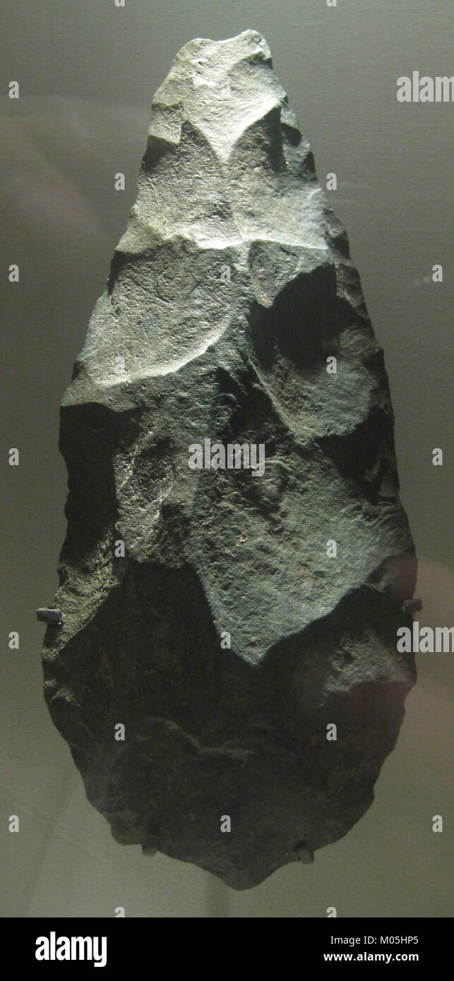 The Olduvai handaxe, displayed at the British Museum, is an ...