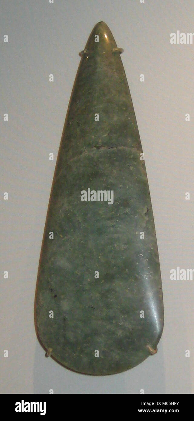 The British Museum houses a jadeite axe, a significant artifact from ...
