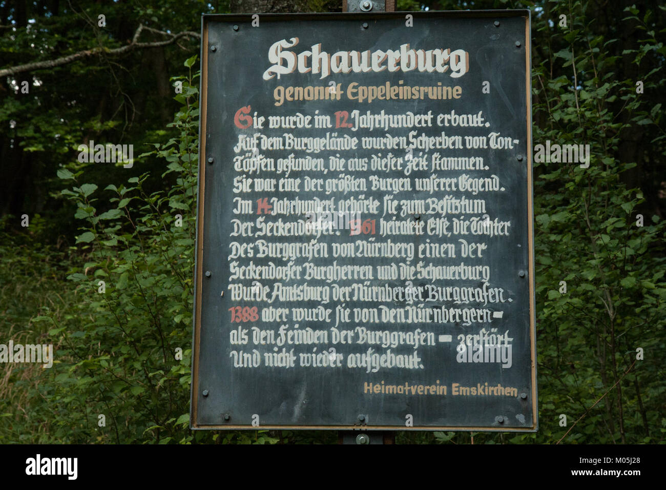 Burgstall Schauerberg is the site of a historical ruin in Germany. It ...