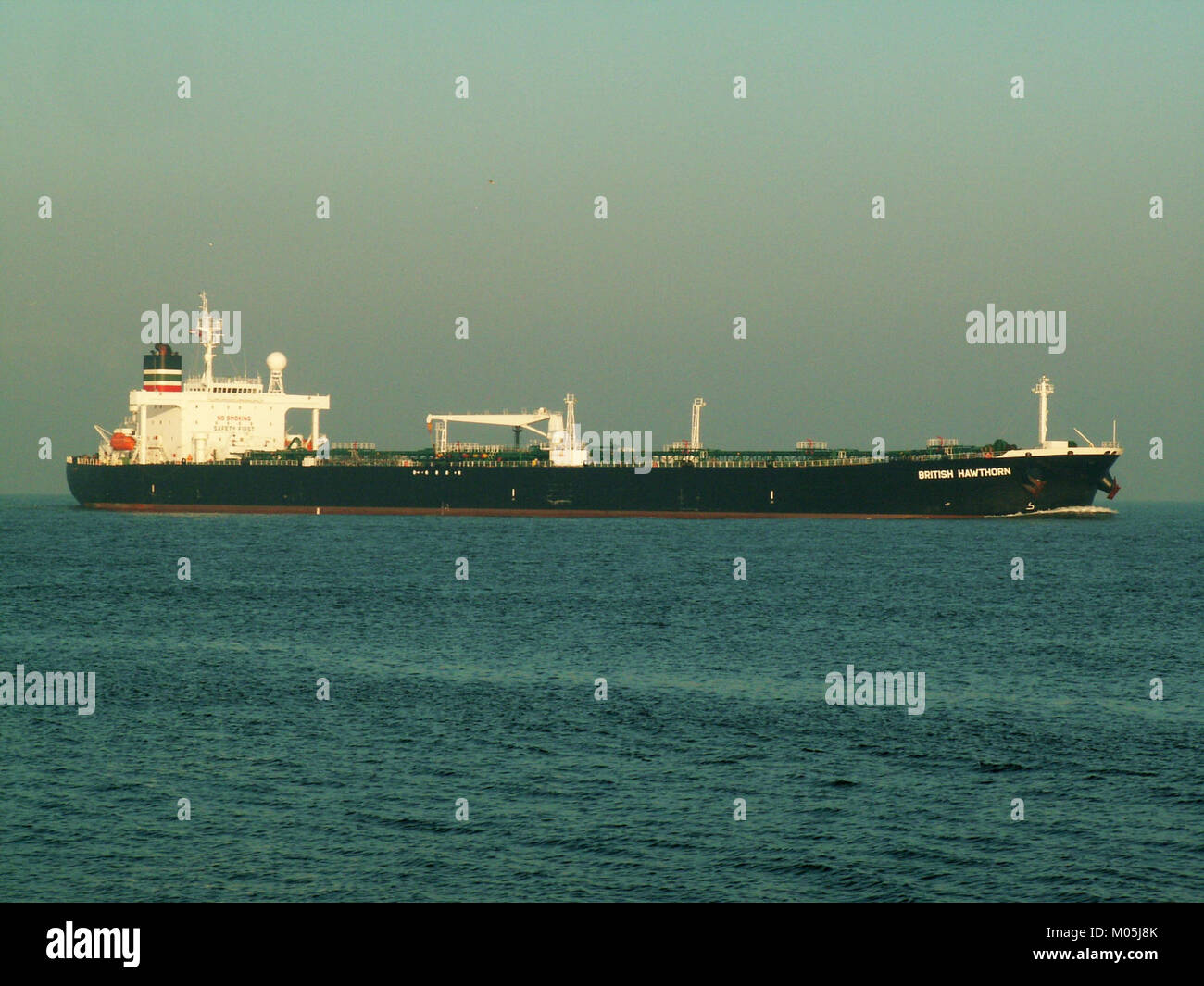 The image depicts the crude oil tanker British Hawthorn (IMO 9247780 ...