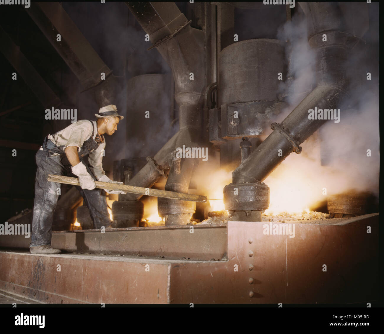 African American Steel Worker Stock Photo - Alamy