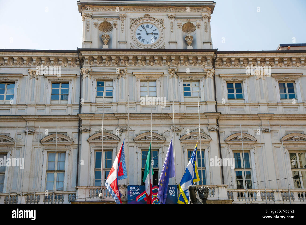 Turin, Italy: historical monuments in the city center such as ...