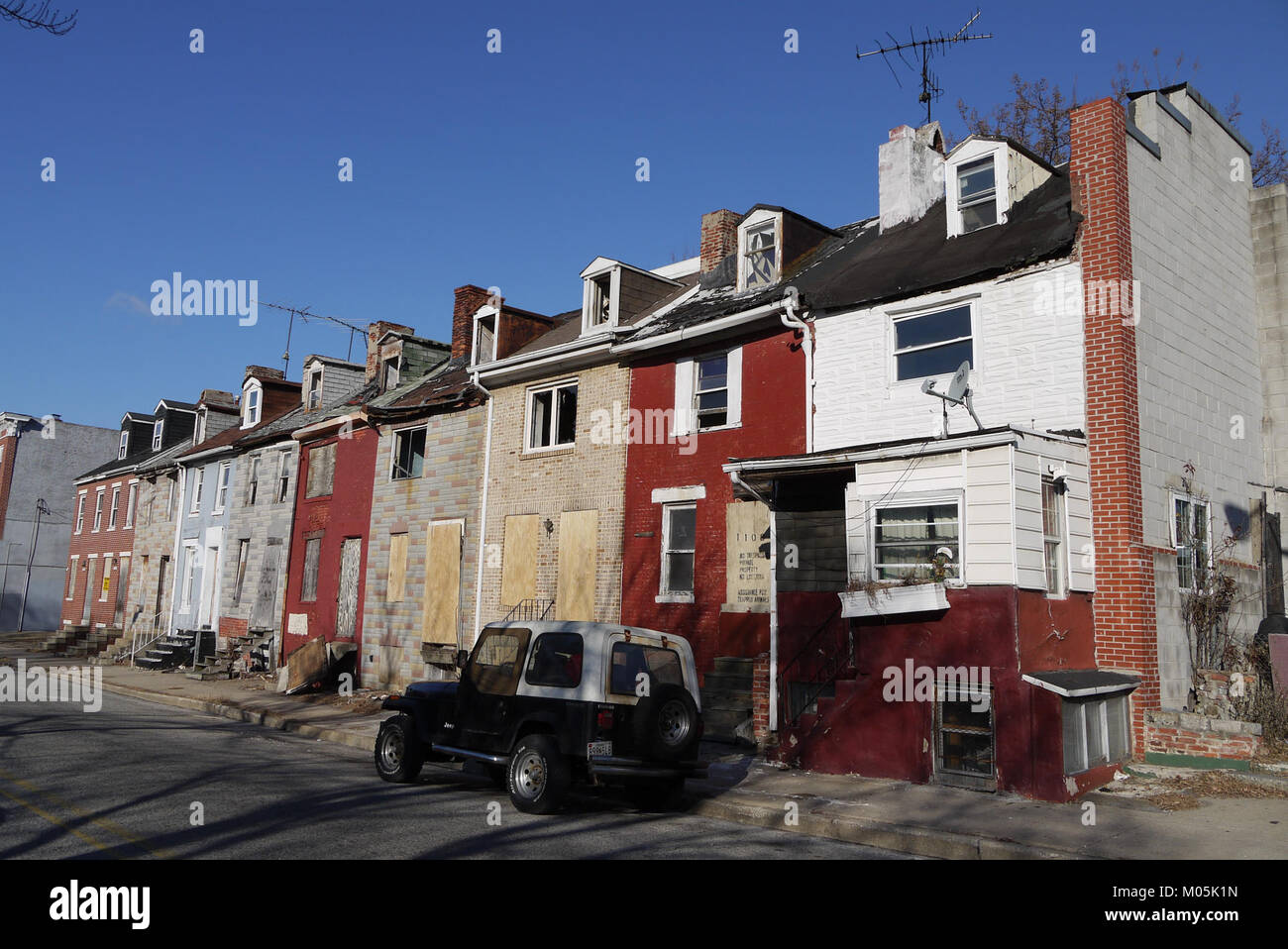 Boss Kelly Row on Saratoga Street in Baltimore, Maryland, is an iconic ...