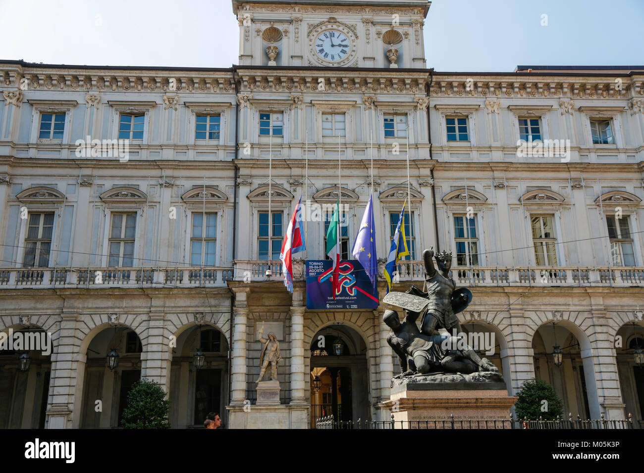 Turin, Italy: historical monuments in the city center such as ...