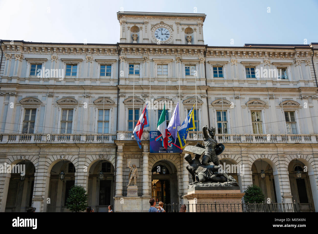 Turin, Italy: historical monuments in the city center such as ...