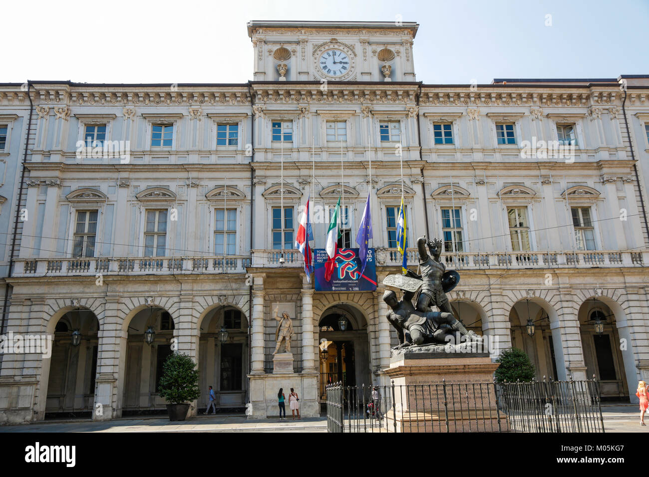 Turin, Italy: historical monuments in the city center such as ...