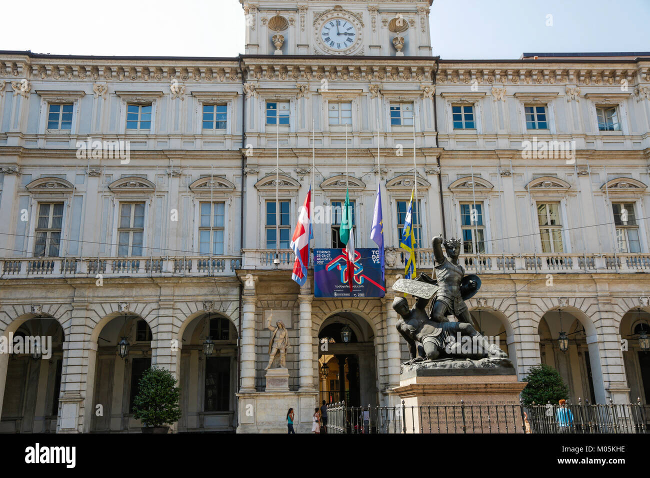Turin, Italy: historical monuments in the city center such as ...
