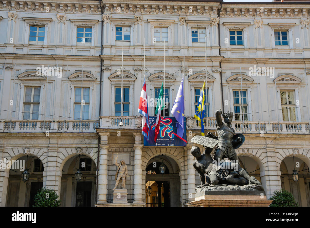 Turin, Italy: historical monuments in the city center such as ...