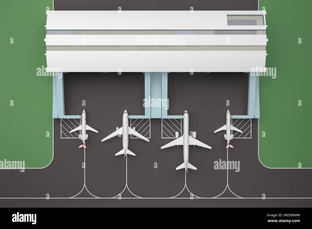 Airplane top view hi-res stock photography and images - Alamy