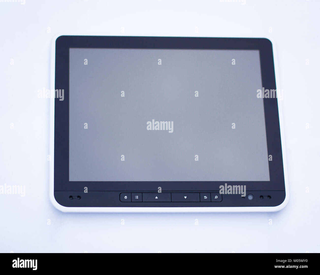 black tablet pc isolated on white with clipping path Stock Photo - Alamy