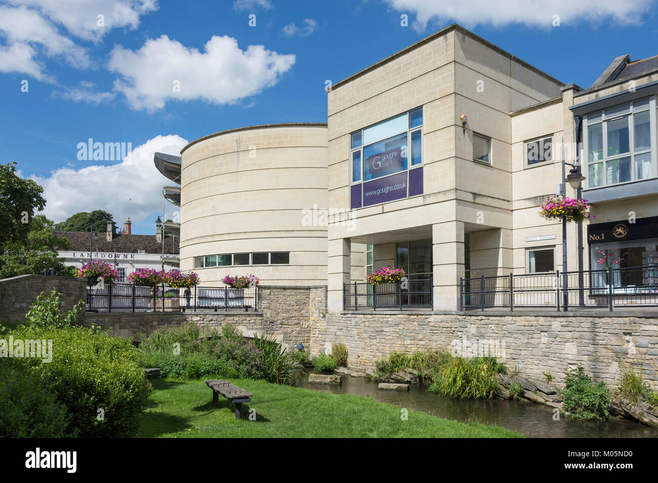 River Marden and Calne Library, The Strand, Calne, Wiltshire, England ...
