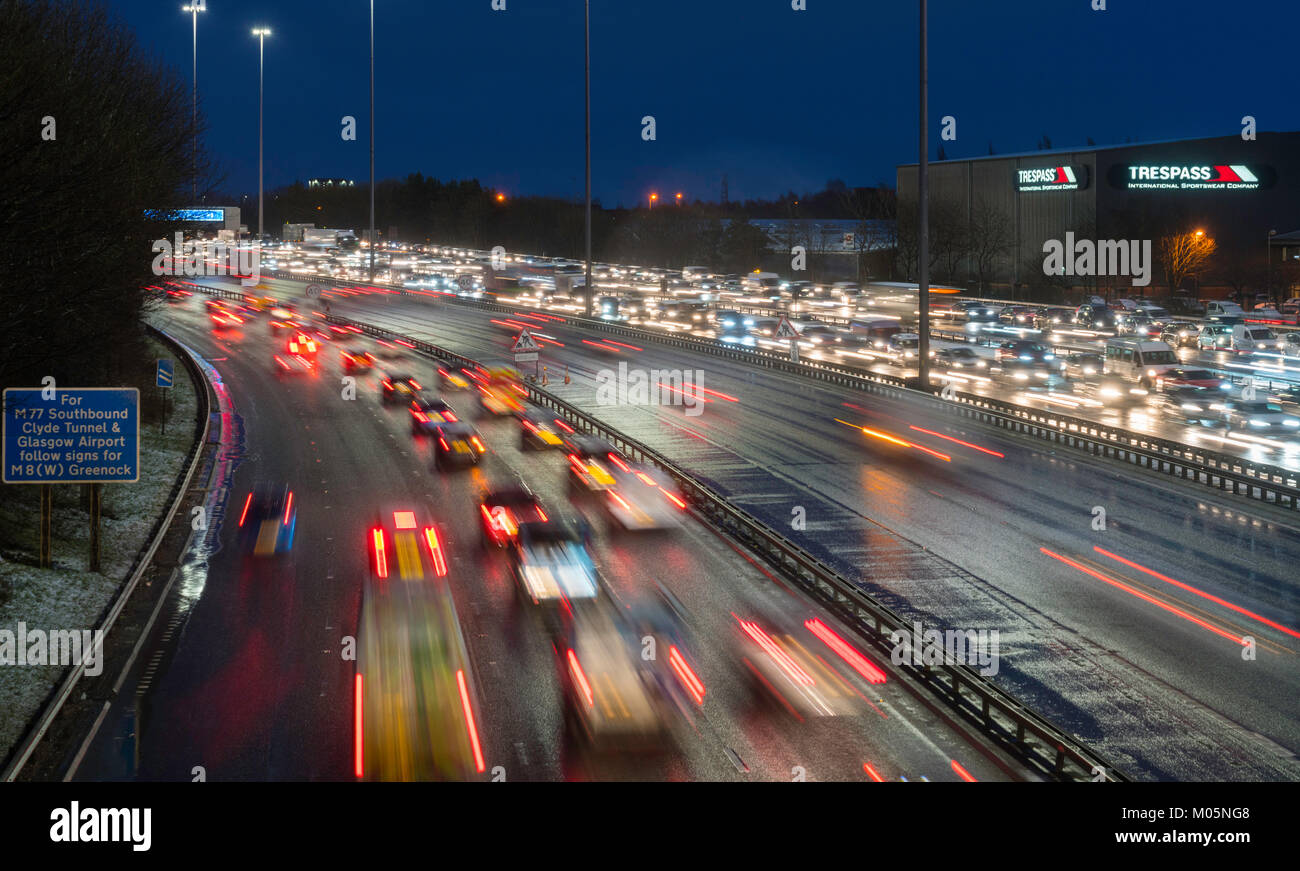 Glasgow motorway night hi-res stock photography and images - Alamy