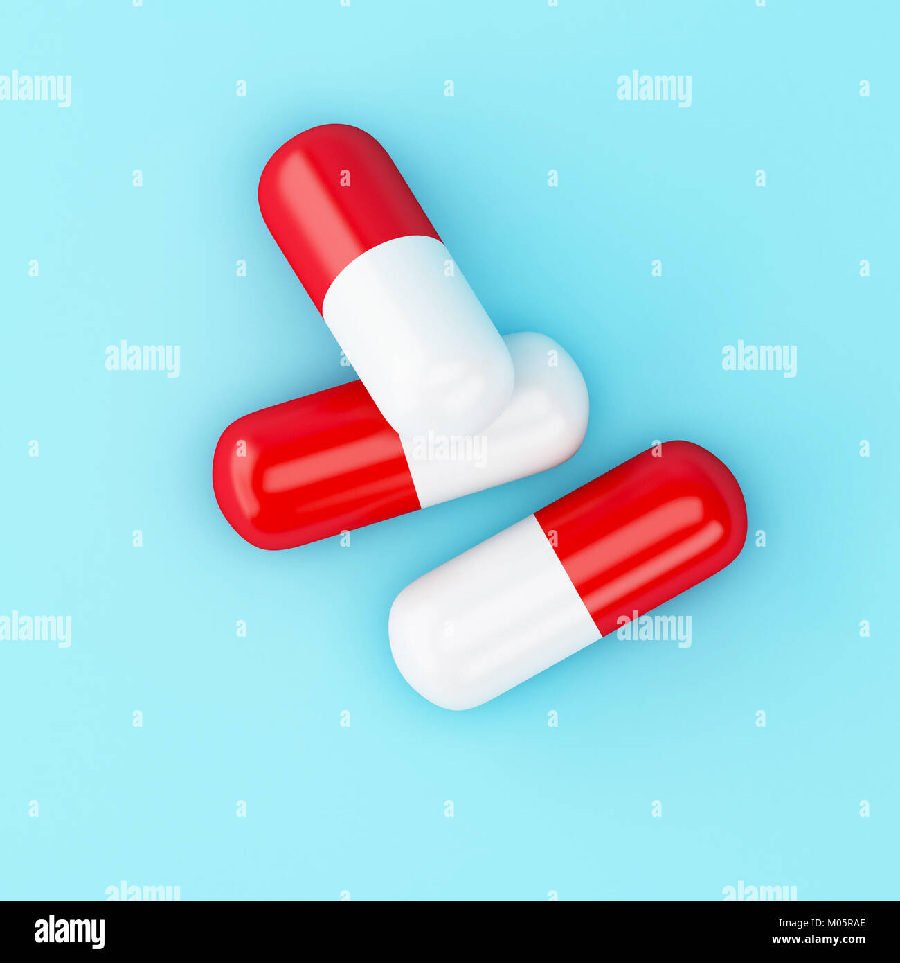 3d illustration. Three capsules pills, medicine concepts Stock Photo ...