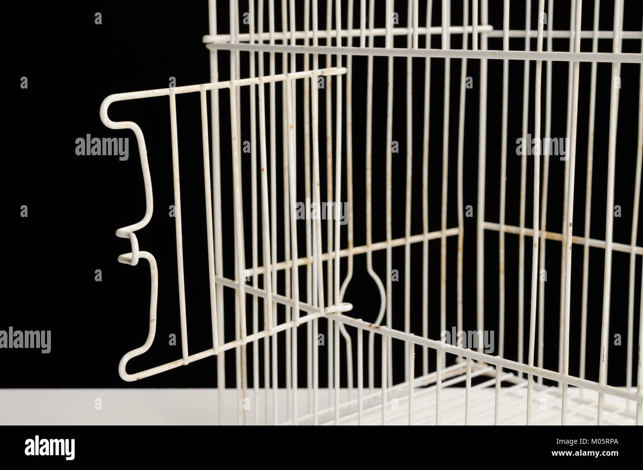 Cage with an open door, a conceptual shot on freedom Stock Photo - Alamy