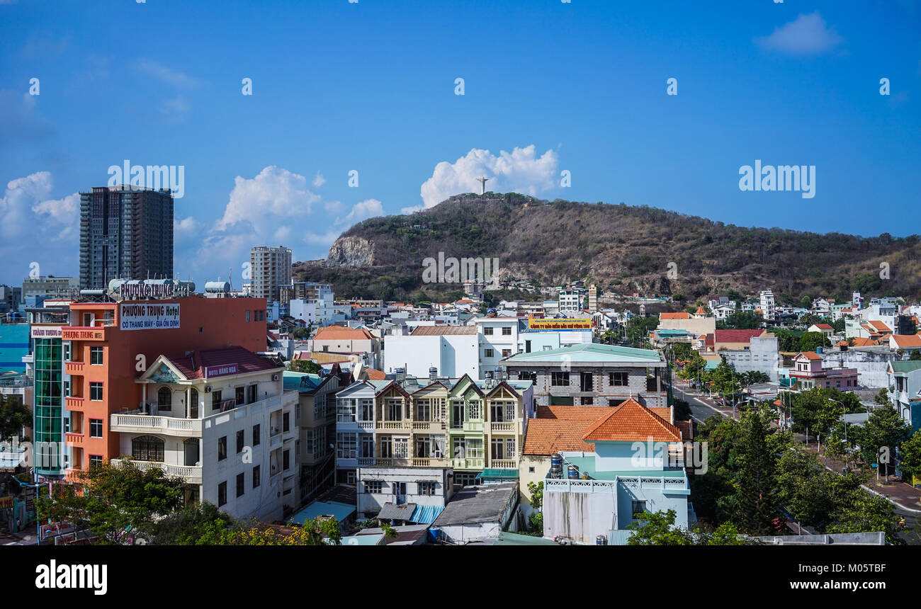 Dalat, Vietnam - May 10, 2015. Aerial view of Dalat, Vietnam. The ...