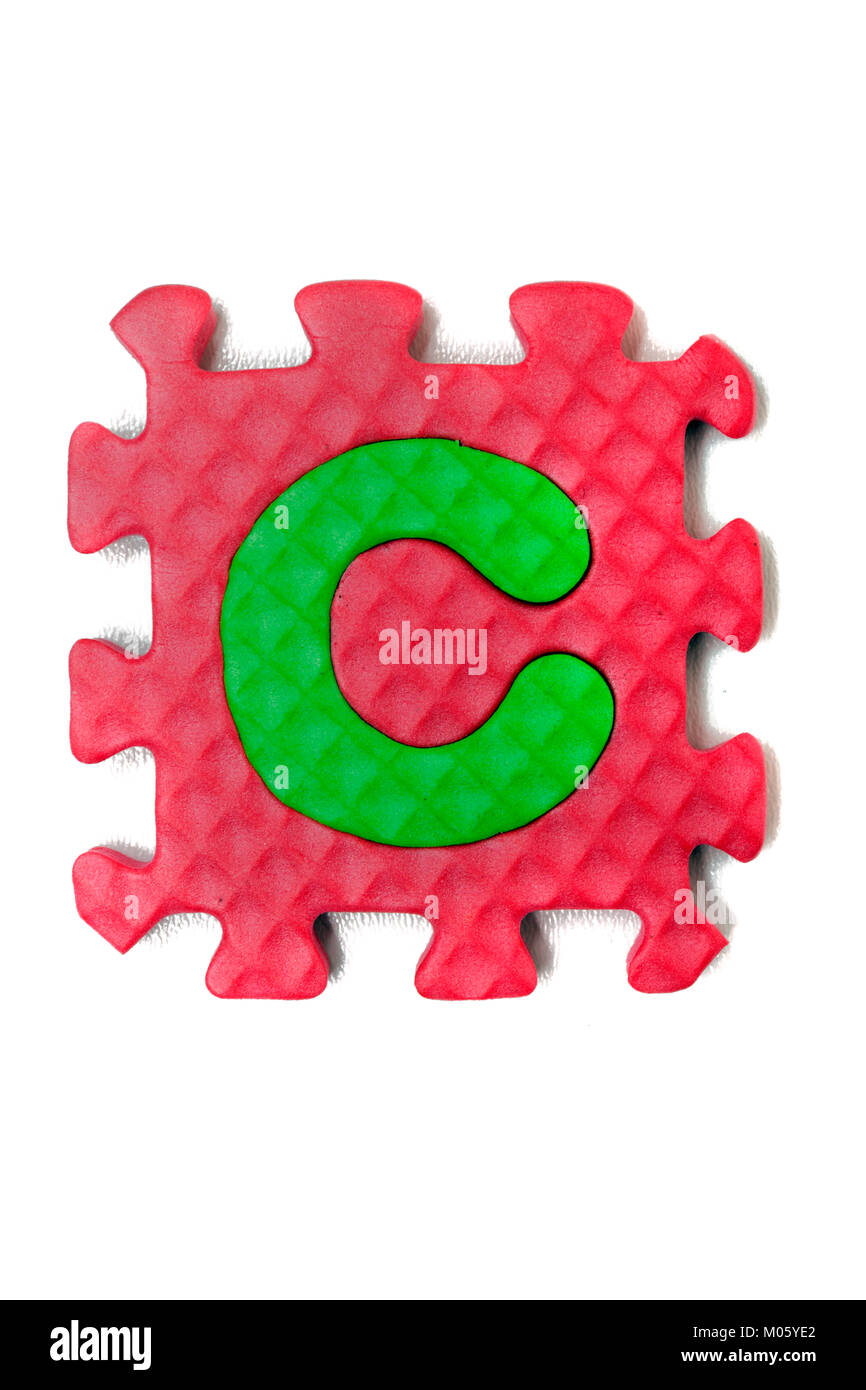 Foam puzzle letter uppercase isolated on a white background Stock Photo ...