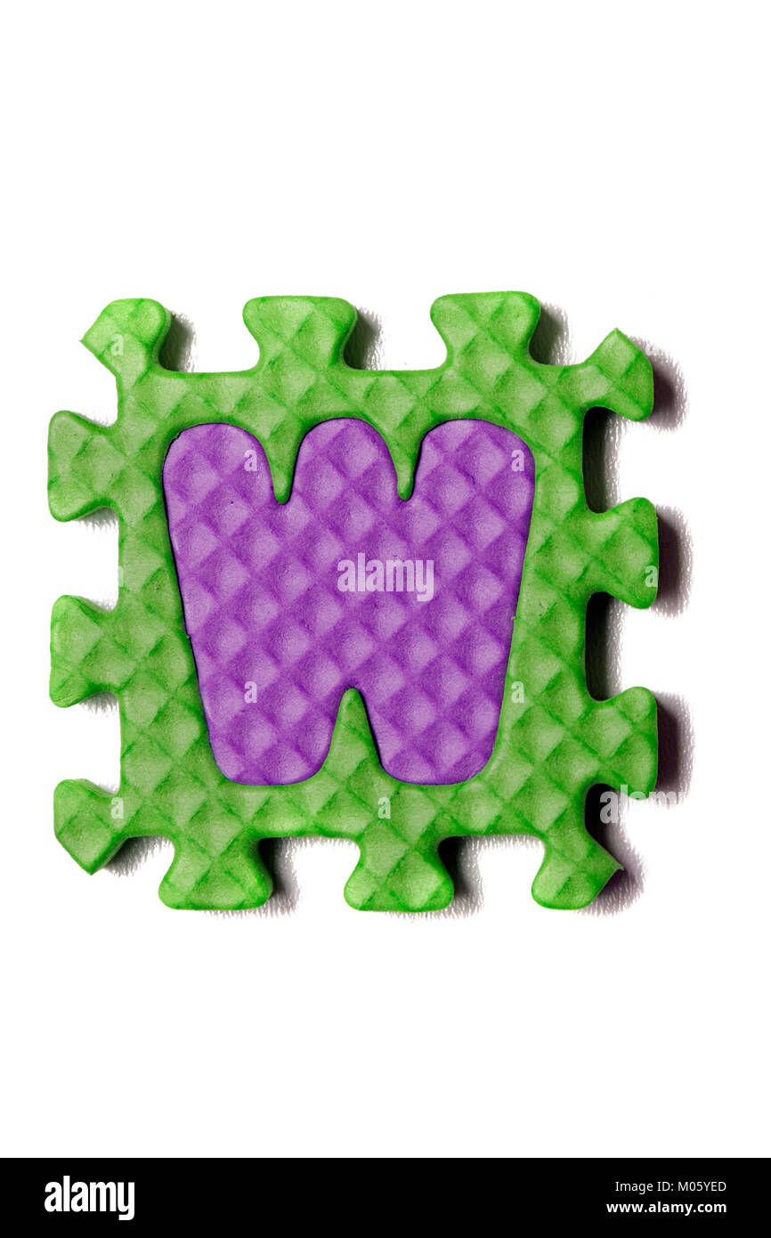 Foam puzzle letter uppercase isolated on a white background Stock Photo ...