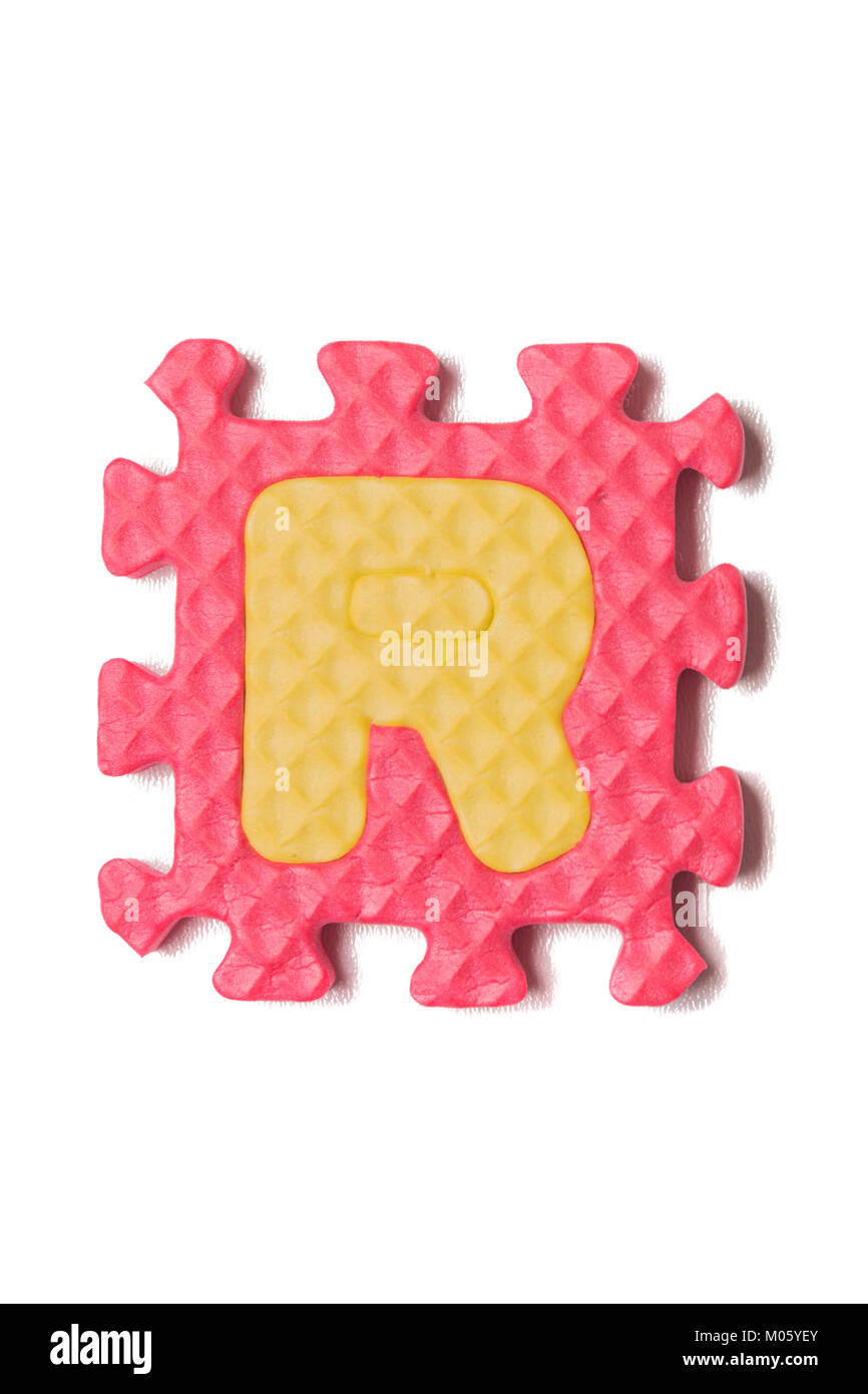 Foam puzzle letter uppercase isolated on a white background Stock Photo ...