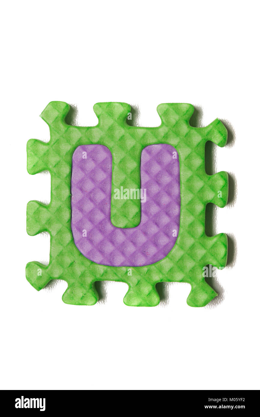 Foam puzzle letter uppercase isolated on a white background Stock Photo ...