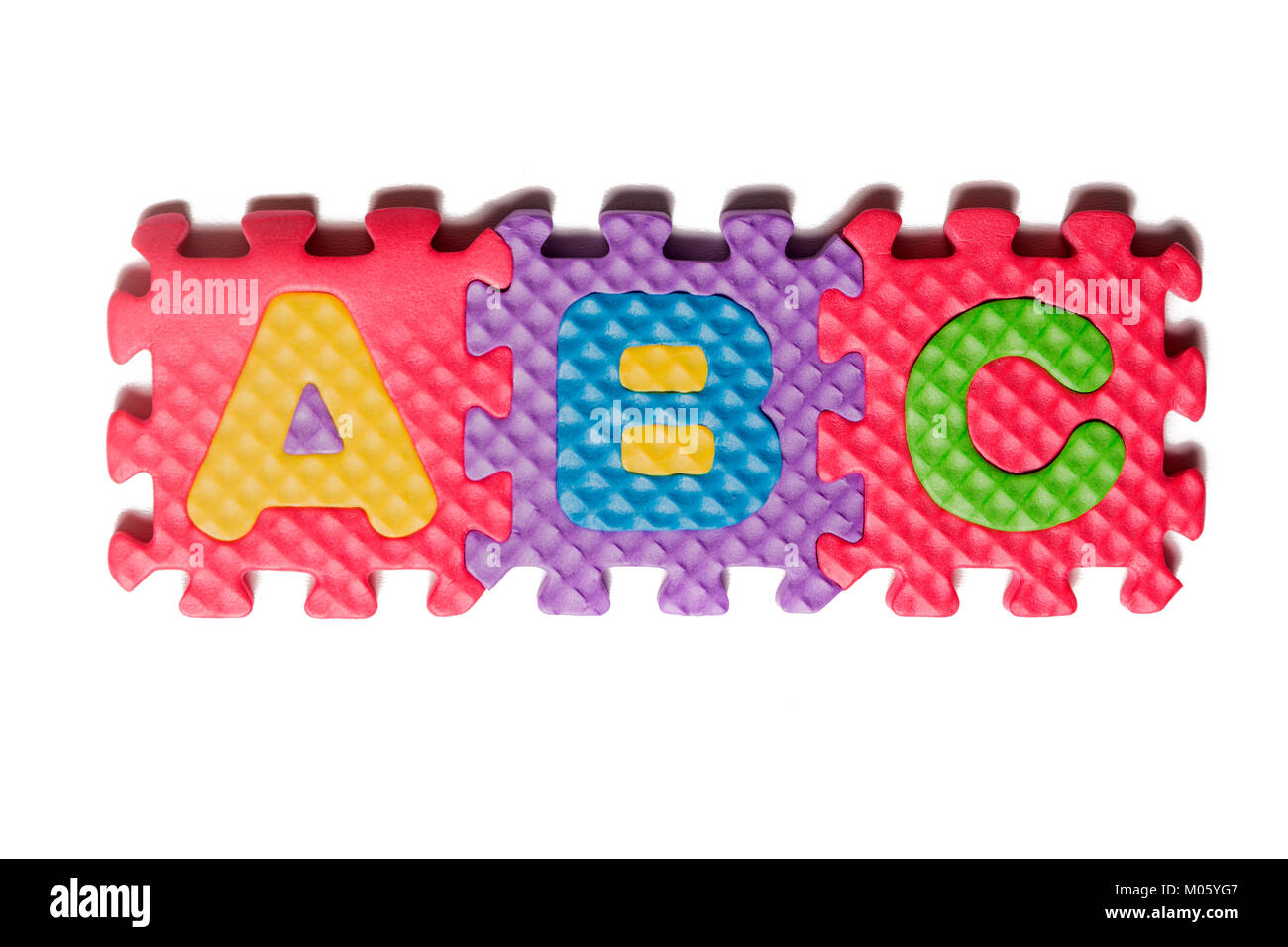 Foam puzzle letter uppercase isolated on a white background Stock Photo ...