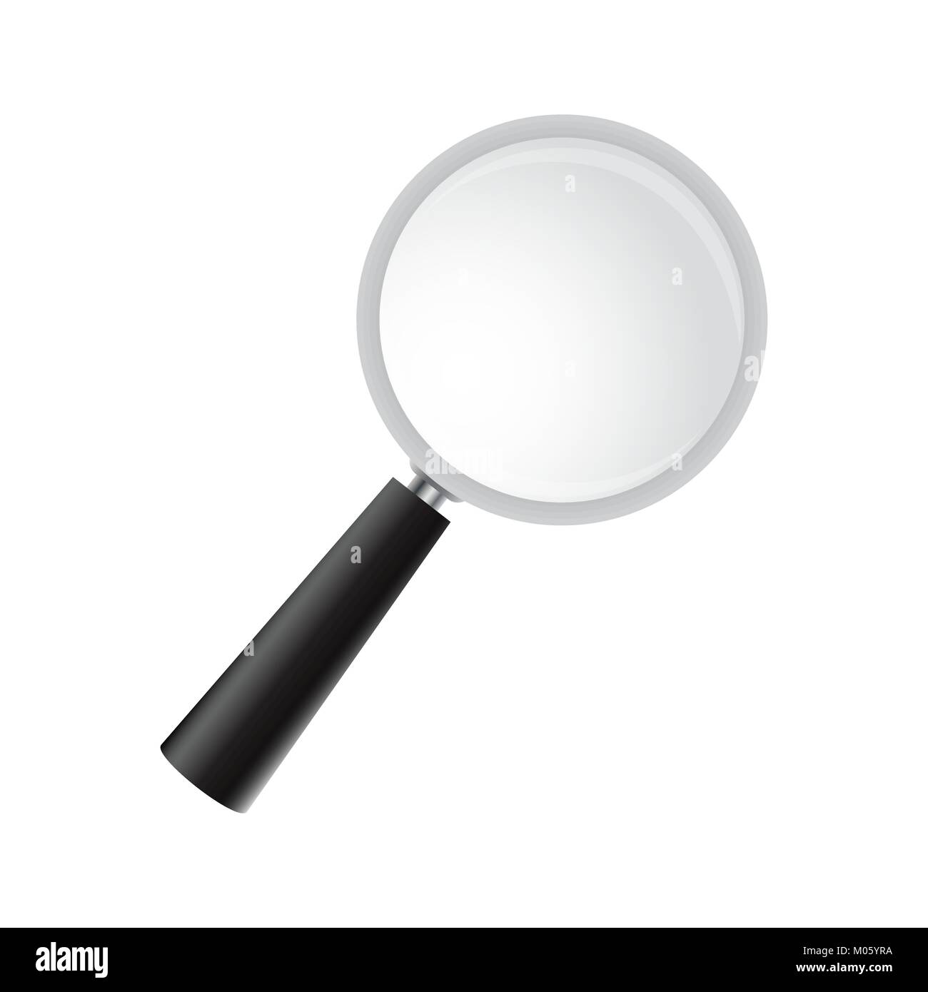 Magnifying glass on a white background. Vector realistic magnifi Stock ...