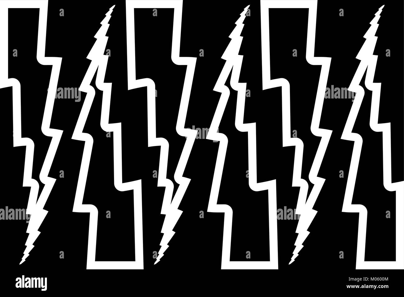Lightning bolt - abstract geometric vector pattern - black and white ...
