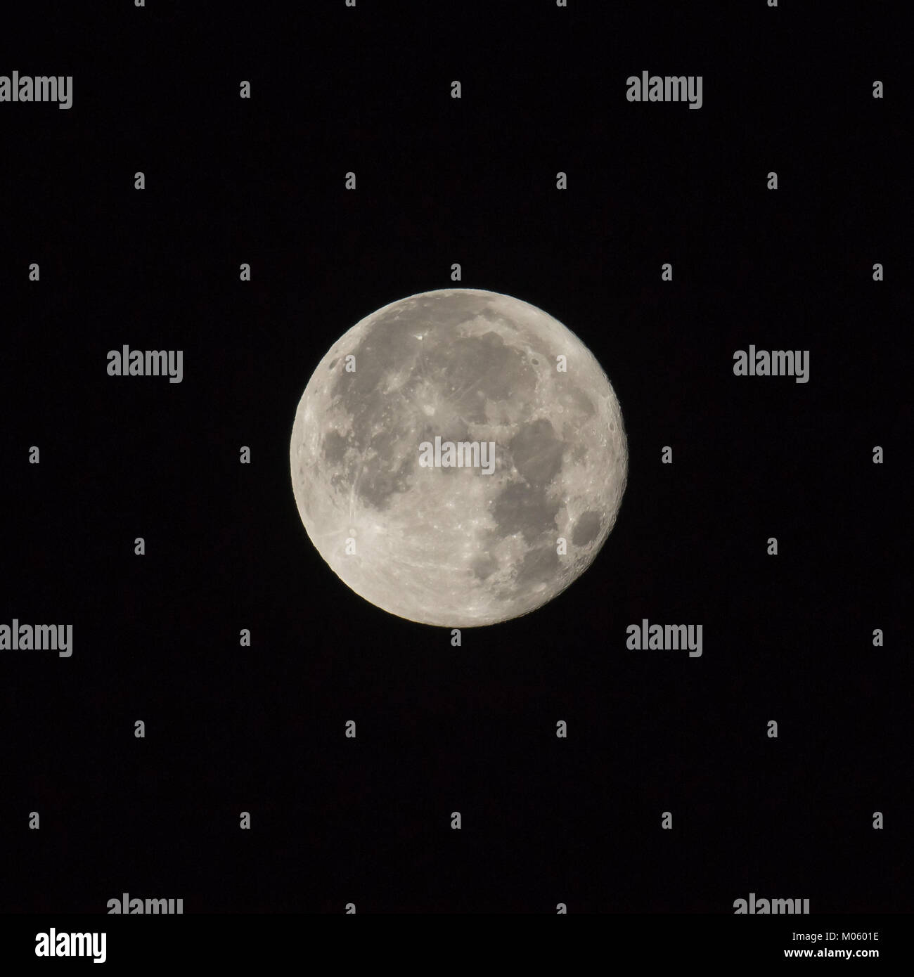 Square crop of full Supermoon, December 4th, 2017 Stock Photo - Alamy