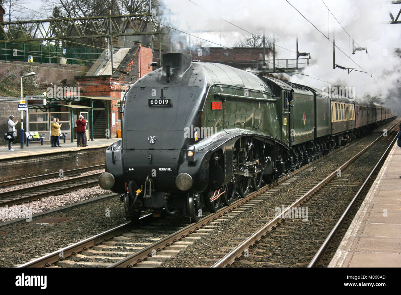 A4 Steam Locomotive Bittern at Heaton Chapel 27th March 2010 - Heaton ...
