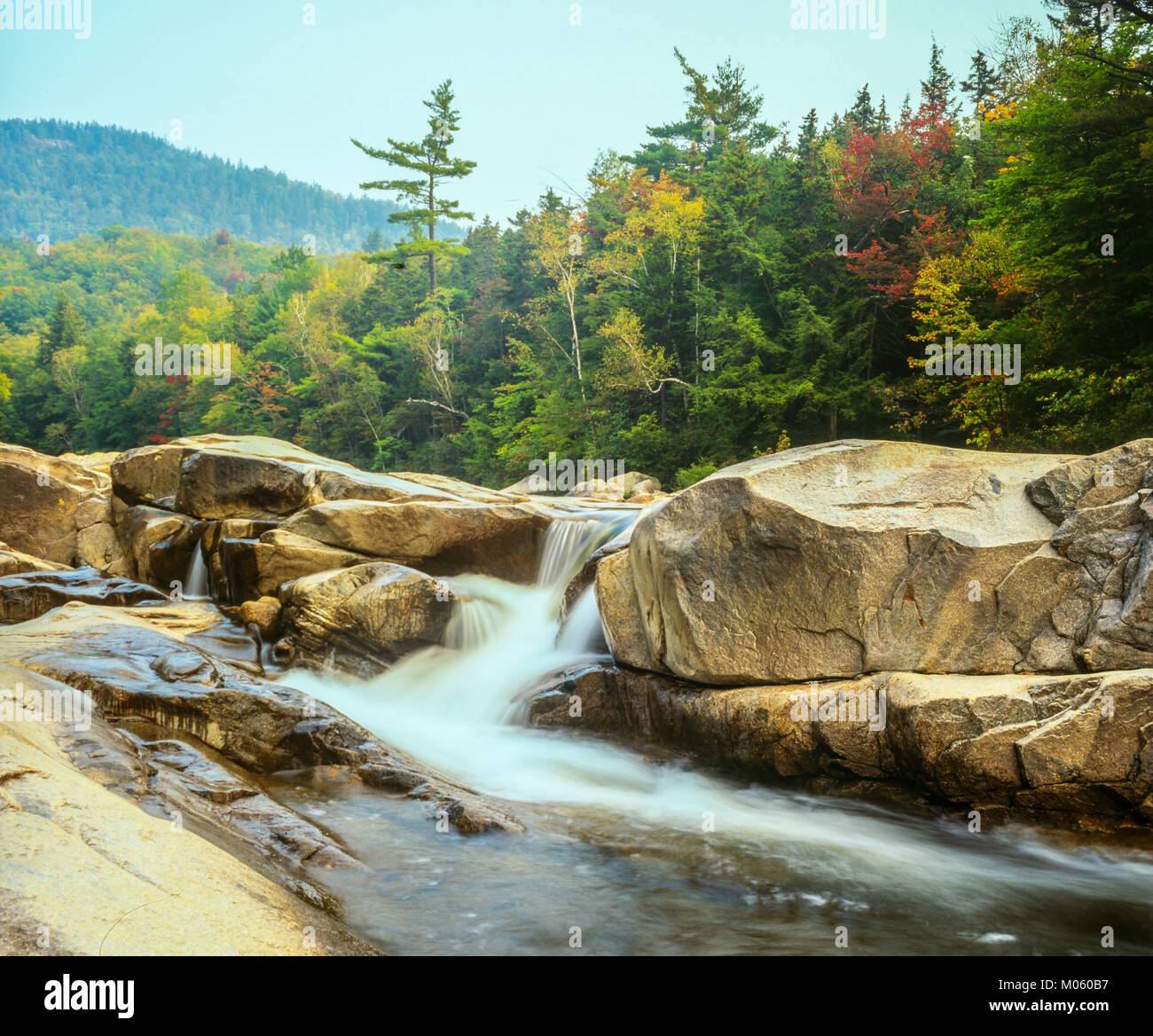 White Mountains, New Hampshire swift river Stock Photo - Alamy