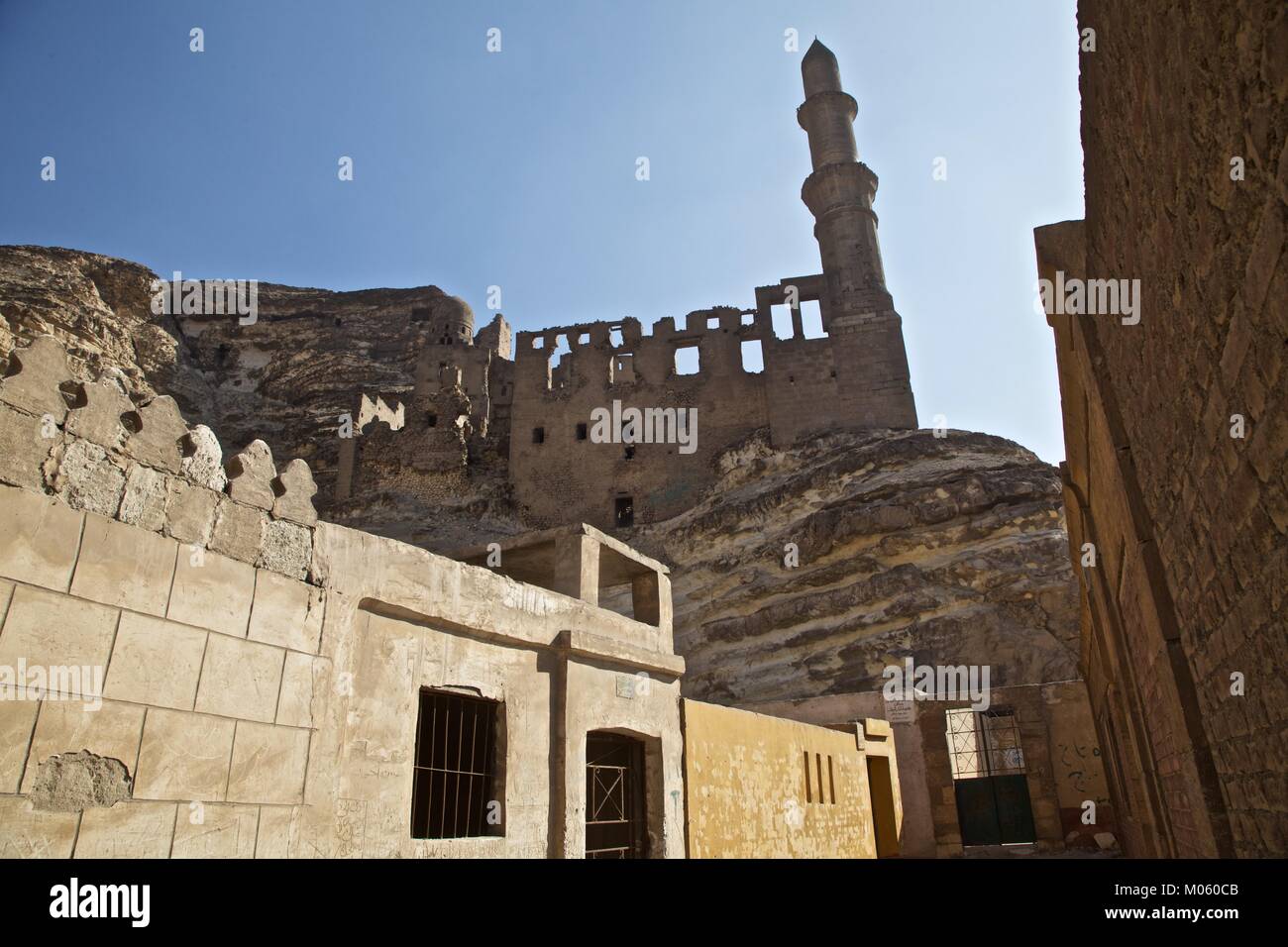 Egypt Cairo City of the Dead Cliff Mosque Stock Photo - Alamy